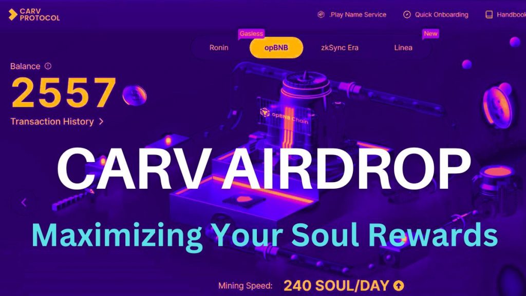 Carv Protocol Airdrop Earn free SOUL crypto tokens
